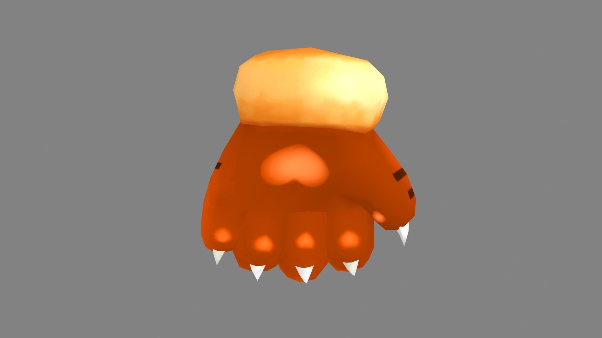 3D model Cartoon tiger paw glove VR / AR / low-poly | CGTrader