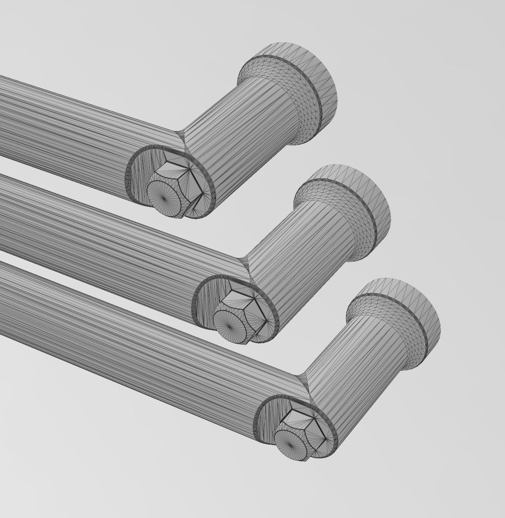 Cabinet drawer handle and pull N010 miniset 3D model 3D printable ...