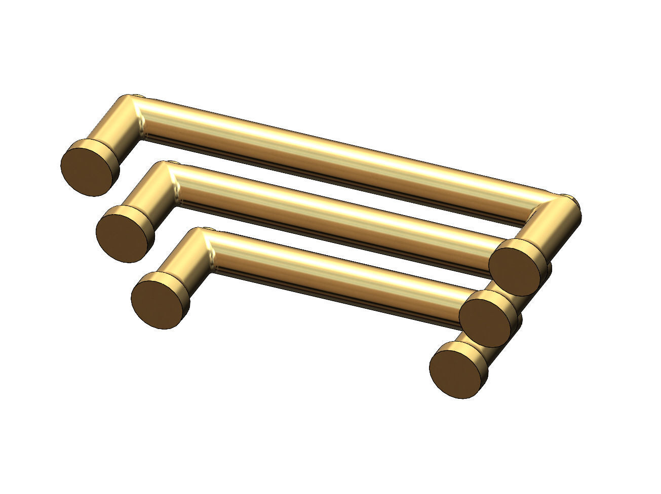 Cabinet drawer handle and pull N010 miniset 3D model 3D printable ...