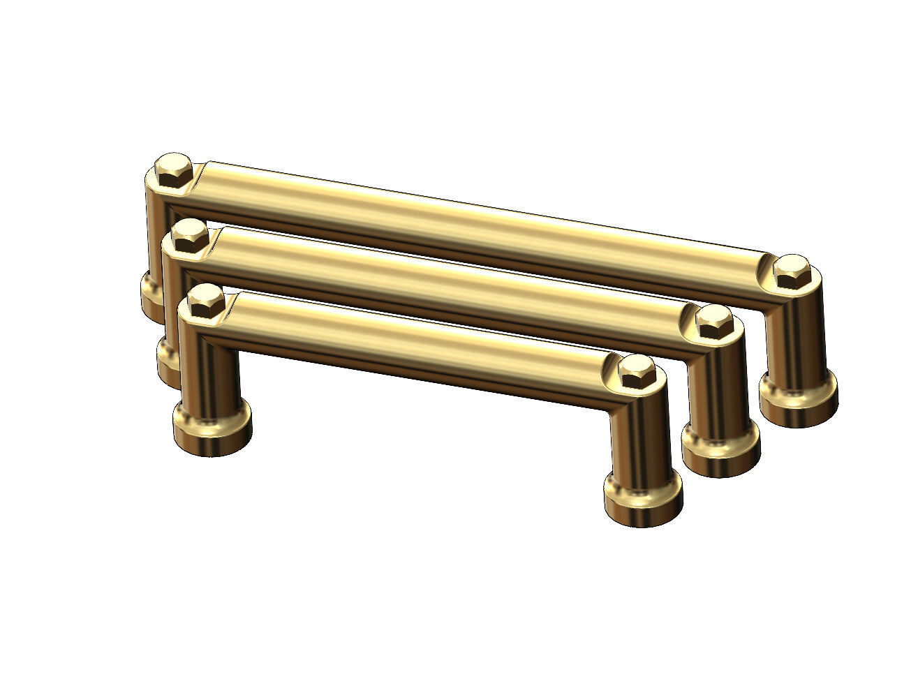 Cabinet drawer handle and pull N010 miniset 3D model 3D printable ...