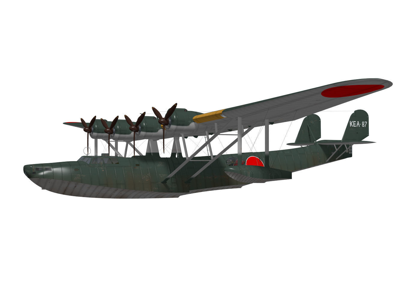 Kawanishi H6K5 Mavis Type23 3D model | CGTrader