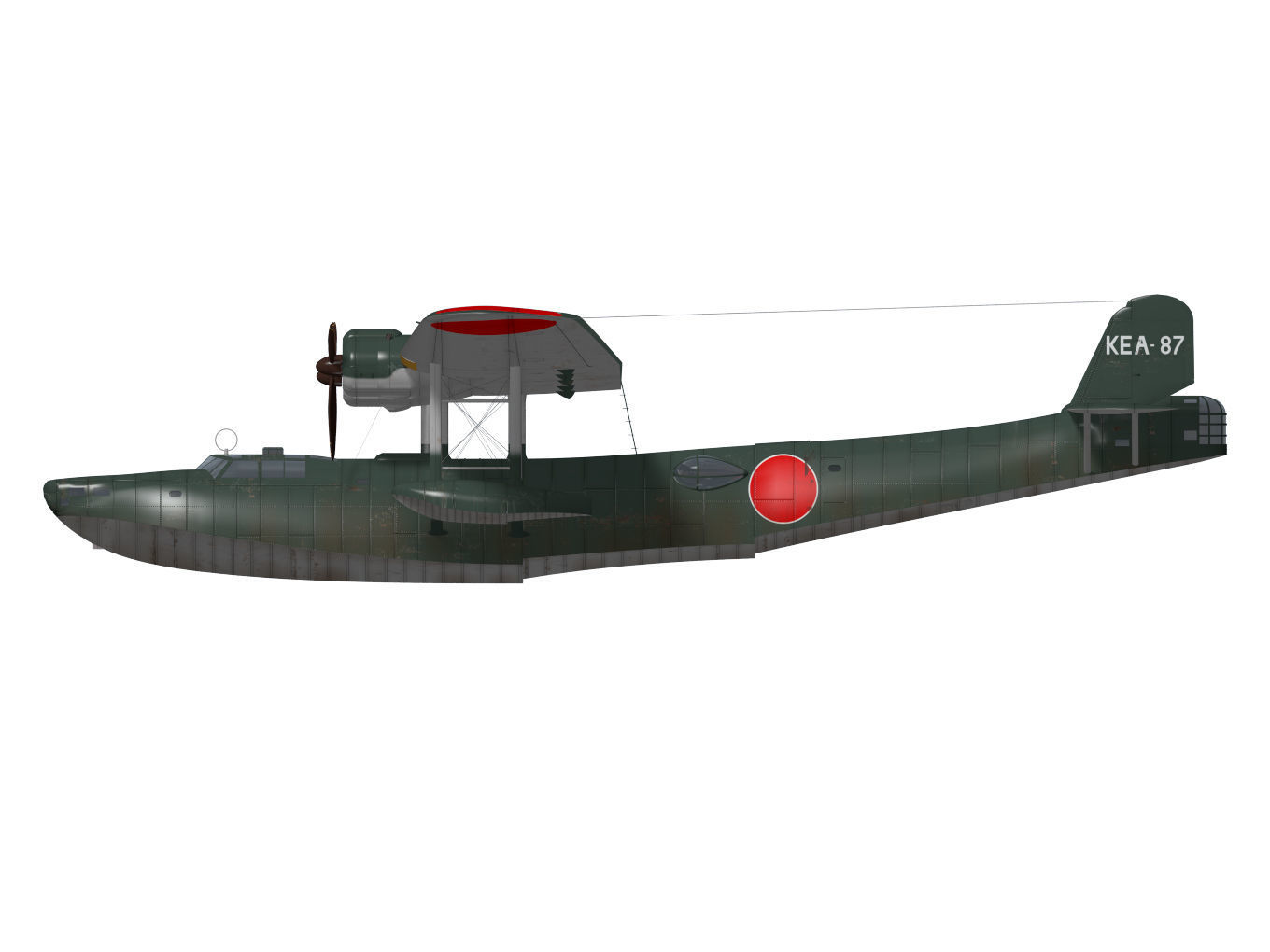 Kawanishi H6K5 Mavis Type23 3D model | CGTrader