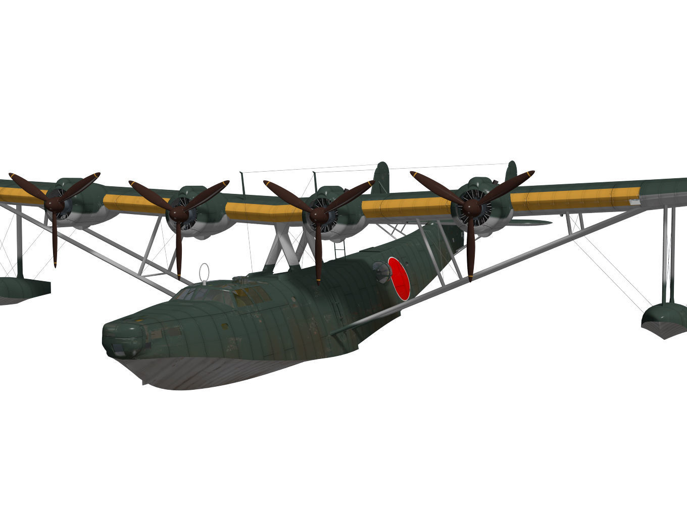 Kawanishi H6K5 Mavis Type23 3D model | CGTrader
