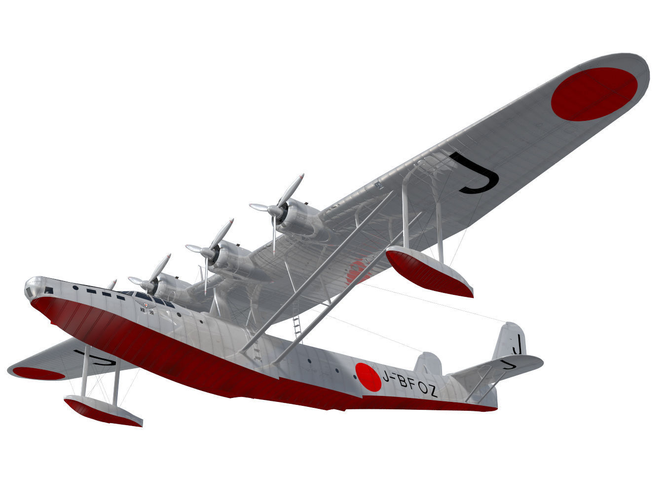 Kawanishi H6K Ayanami 3D model | CGTrader