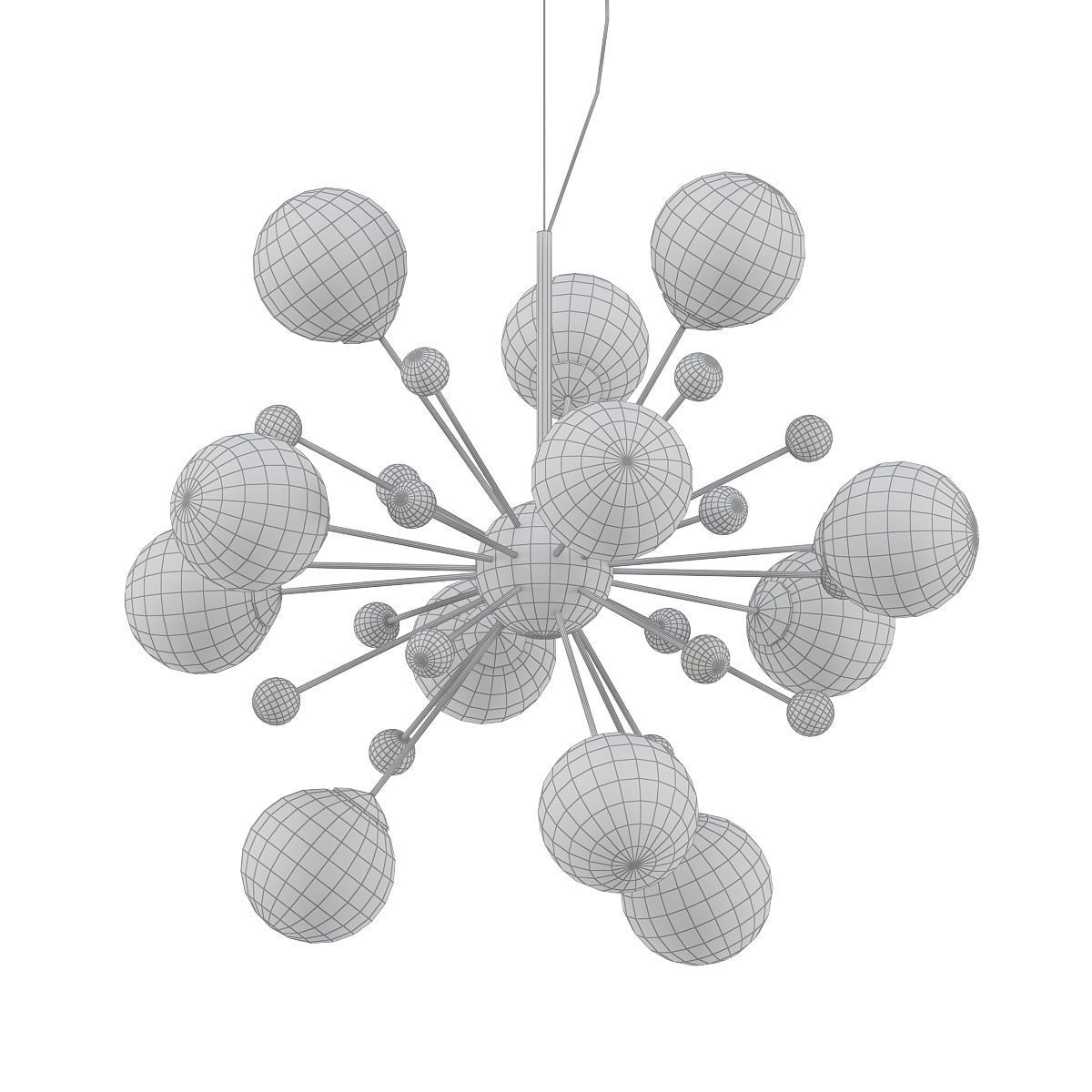 COPERNICUS modern chandelier with balls hanging from ceiling 3D model ...