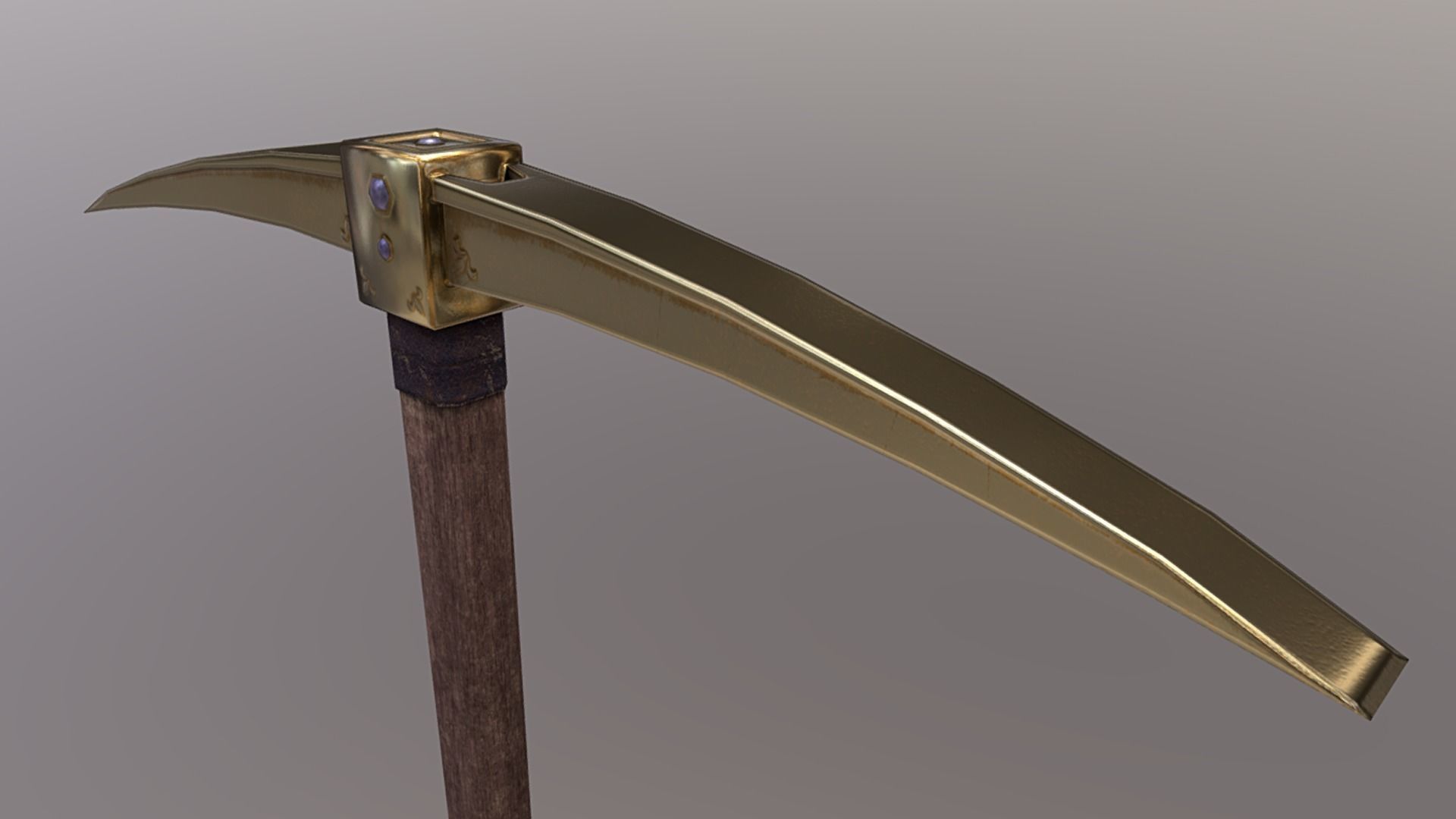 3D model Pickaxe - Gold VR / AR / low-poly | CGTrader