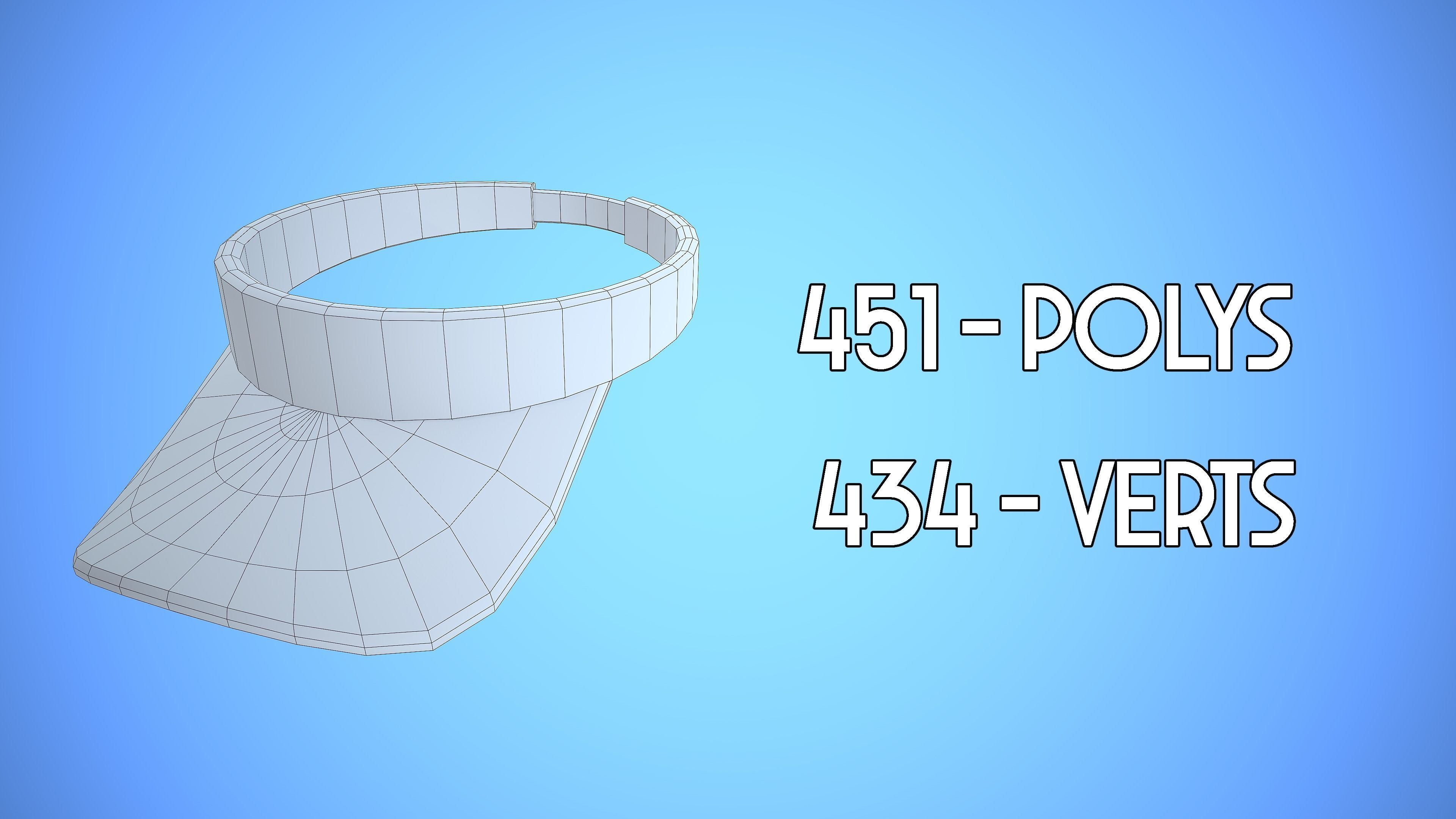 3D model VISOR CAP HAT CARTOON STYLIZED VR / AR / low-poly | CGTrader