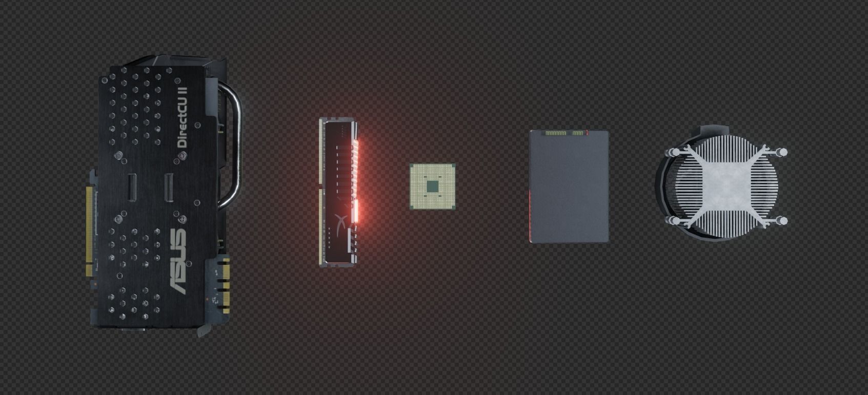 3D model PC Hardware Kit VR / AR / low-poly | CGTrader