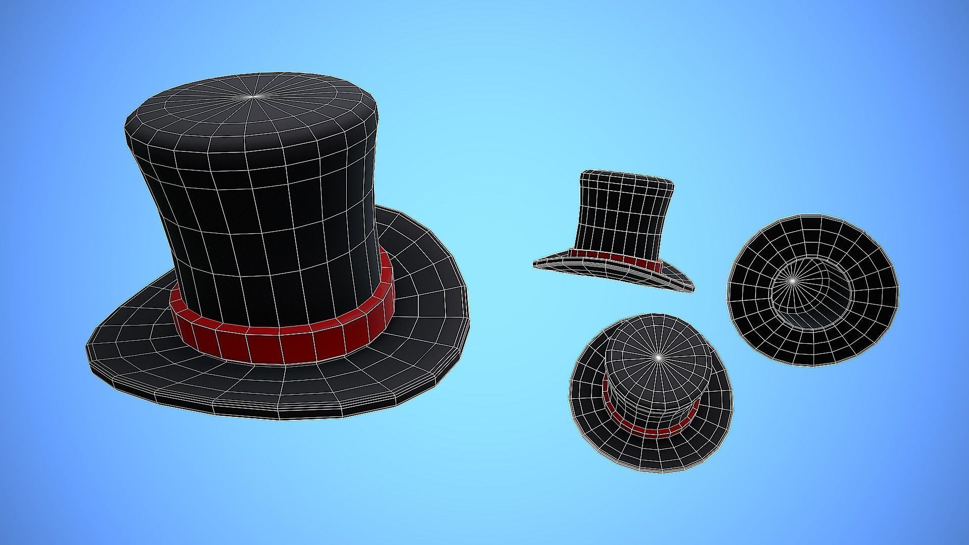 3D model TOP HAT CARTOON STYLIZED VR / AR / low-poly | CGTrader