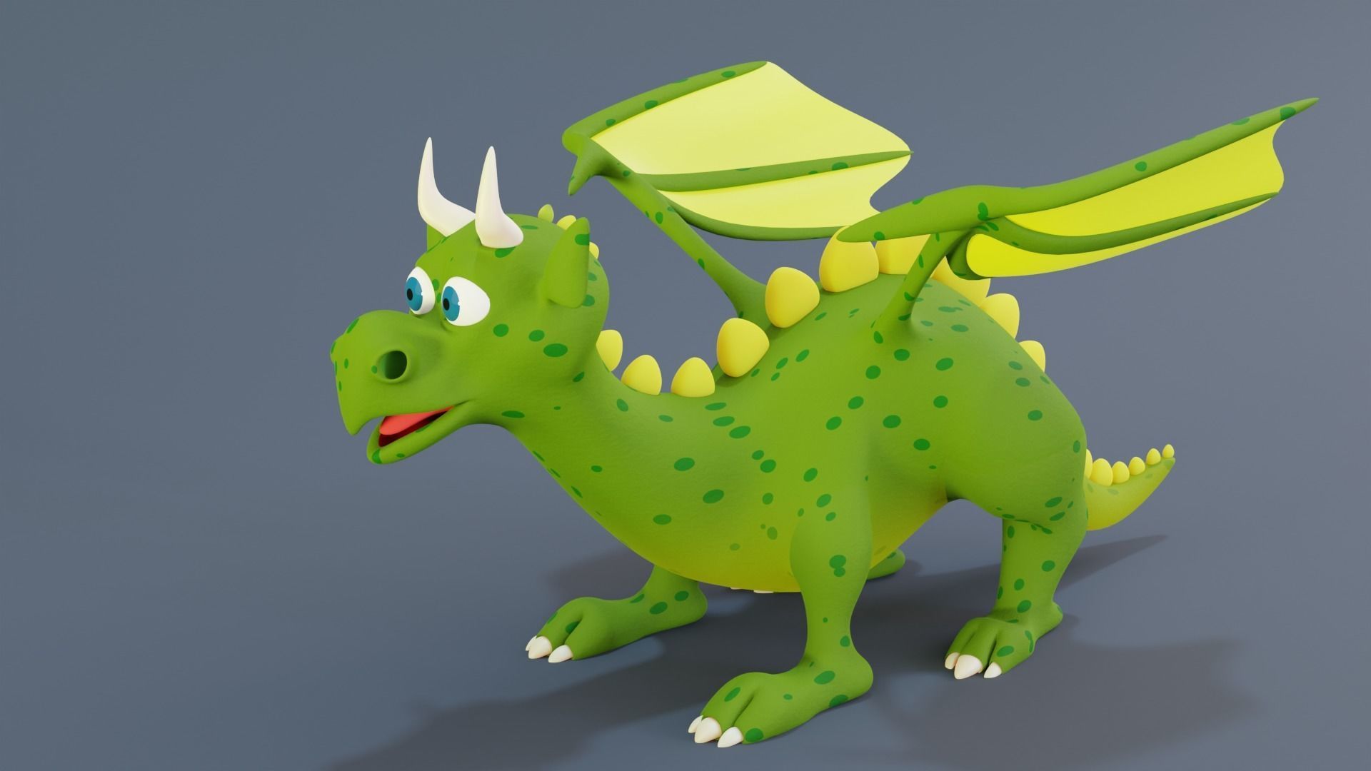 3D model Stylized Cartoon Low poly Dragon VR / AR / low-poly | CGTrader