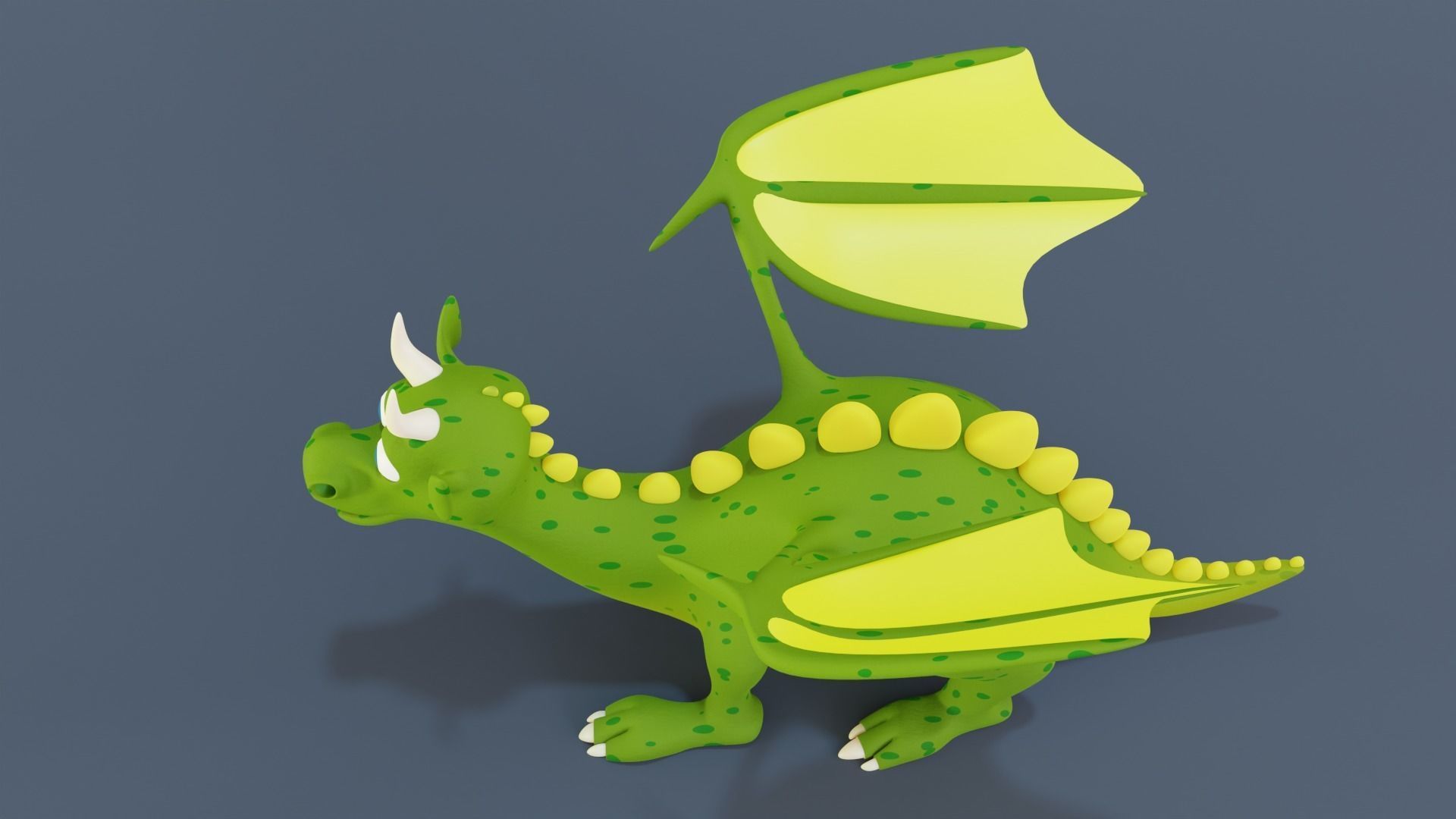 3D model Stylized Cartoon Low poly Dragon VR / AR / low-poly | CGTrader