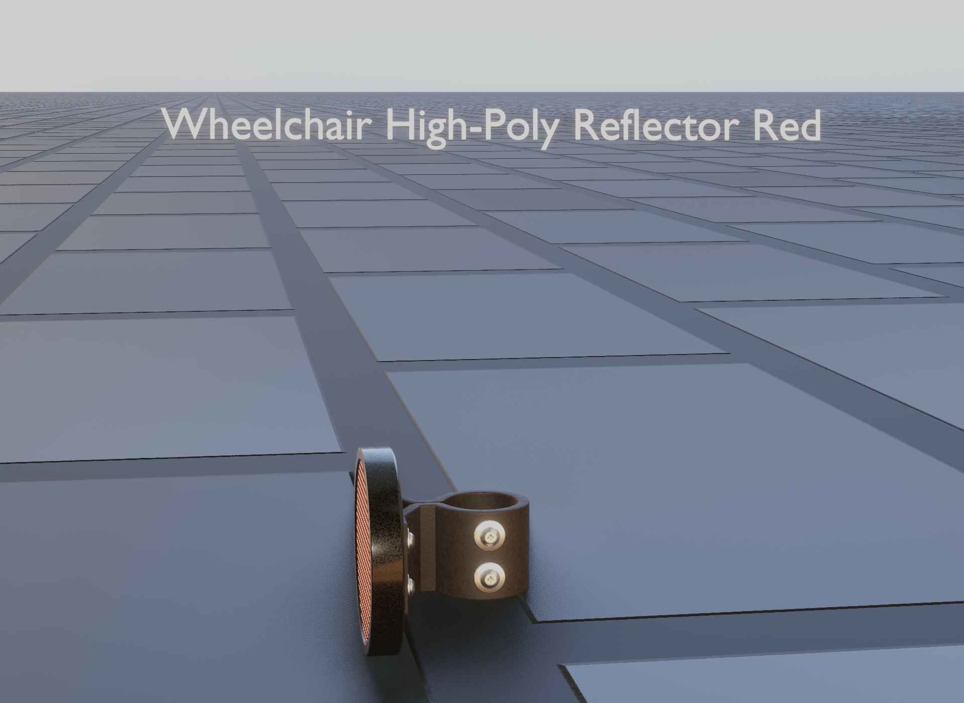 Wheelchair Red Reflector with procedural PBR material 3D model | CGTrader
