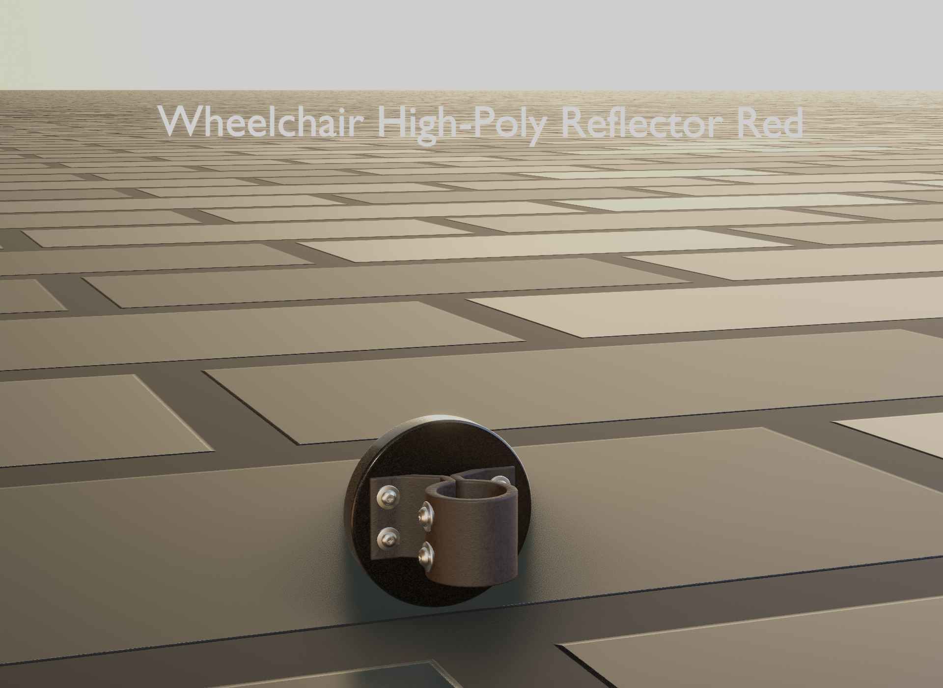 Wheelchair Red Reflector with procedural PBR material 3D model | CGTrader