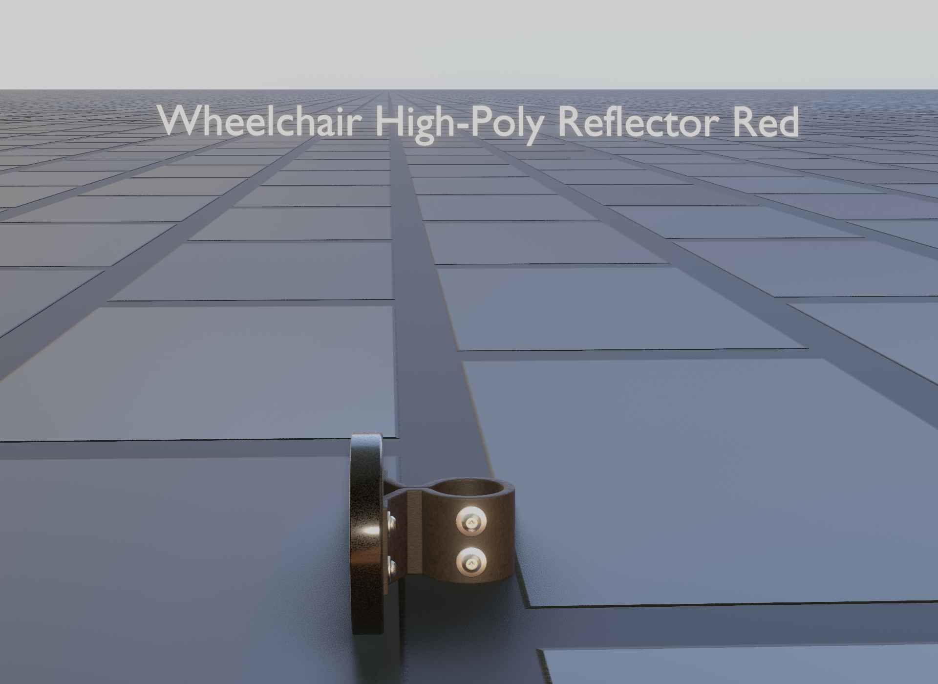 Wheelchair Red Reflector with procedural PBR material 3D model | CGTrader
