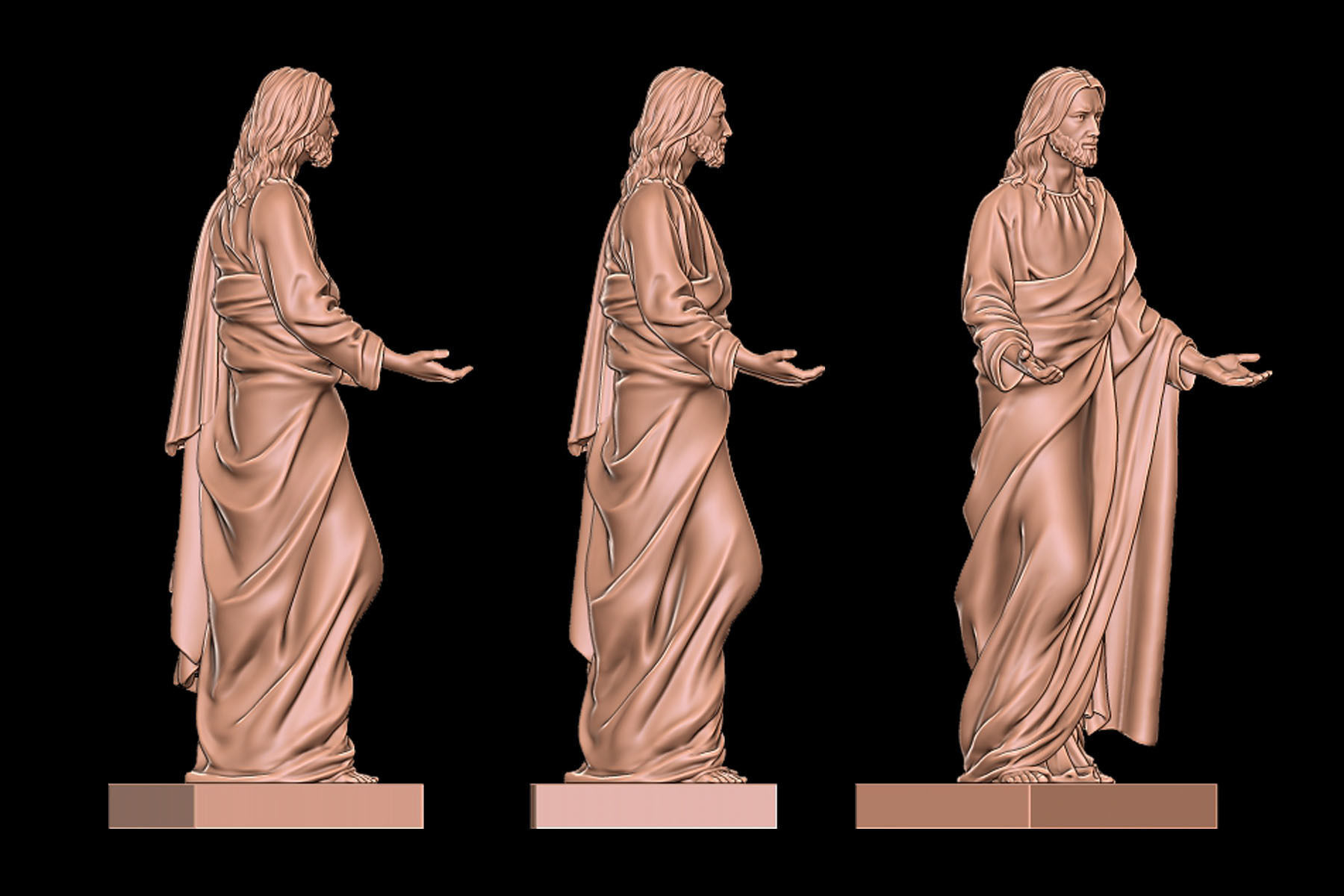 blessing jesus 3d print 3D model 3D printable | CGTrader