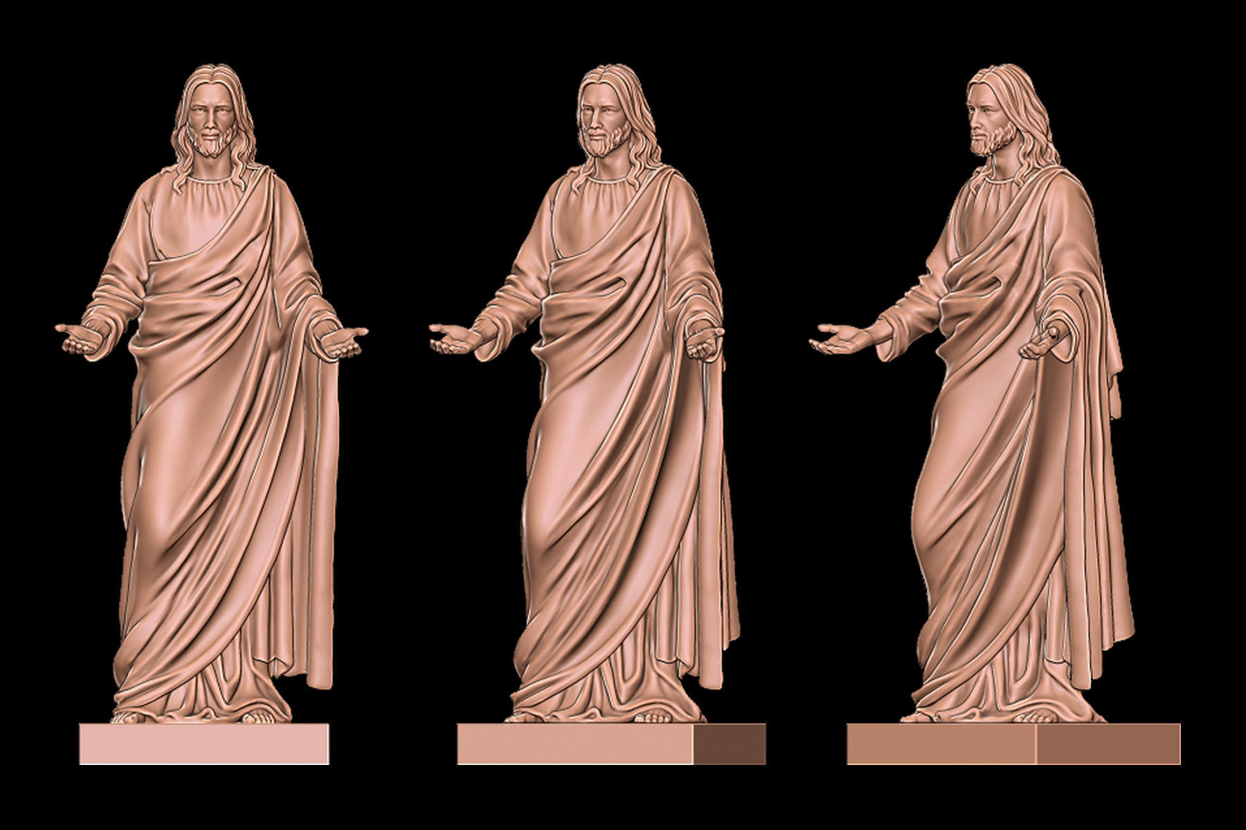 blessing jesus 3d print 3D model 3D printable | CGTrader