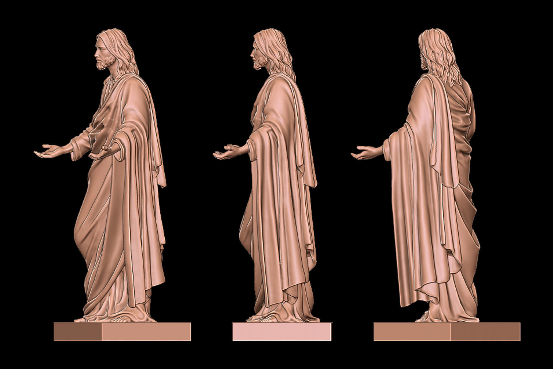 blessing jesus 3d print 3D model 3D printable | CGTrader