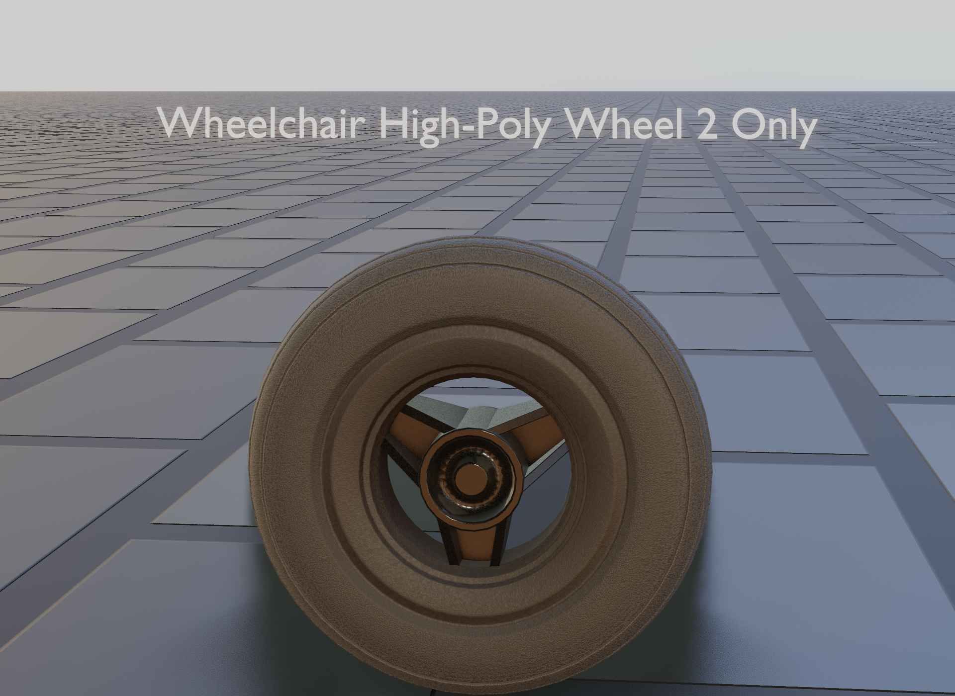 Wheelchair Wheel 2 Only with procedural PBR material 3D model | CGTrader