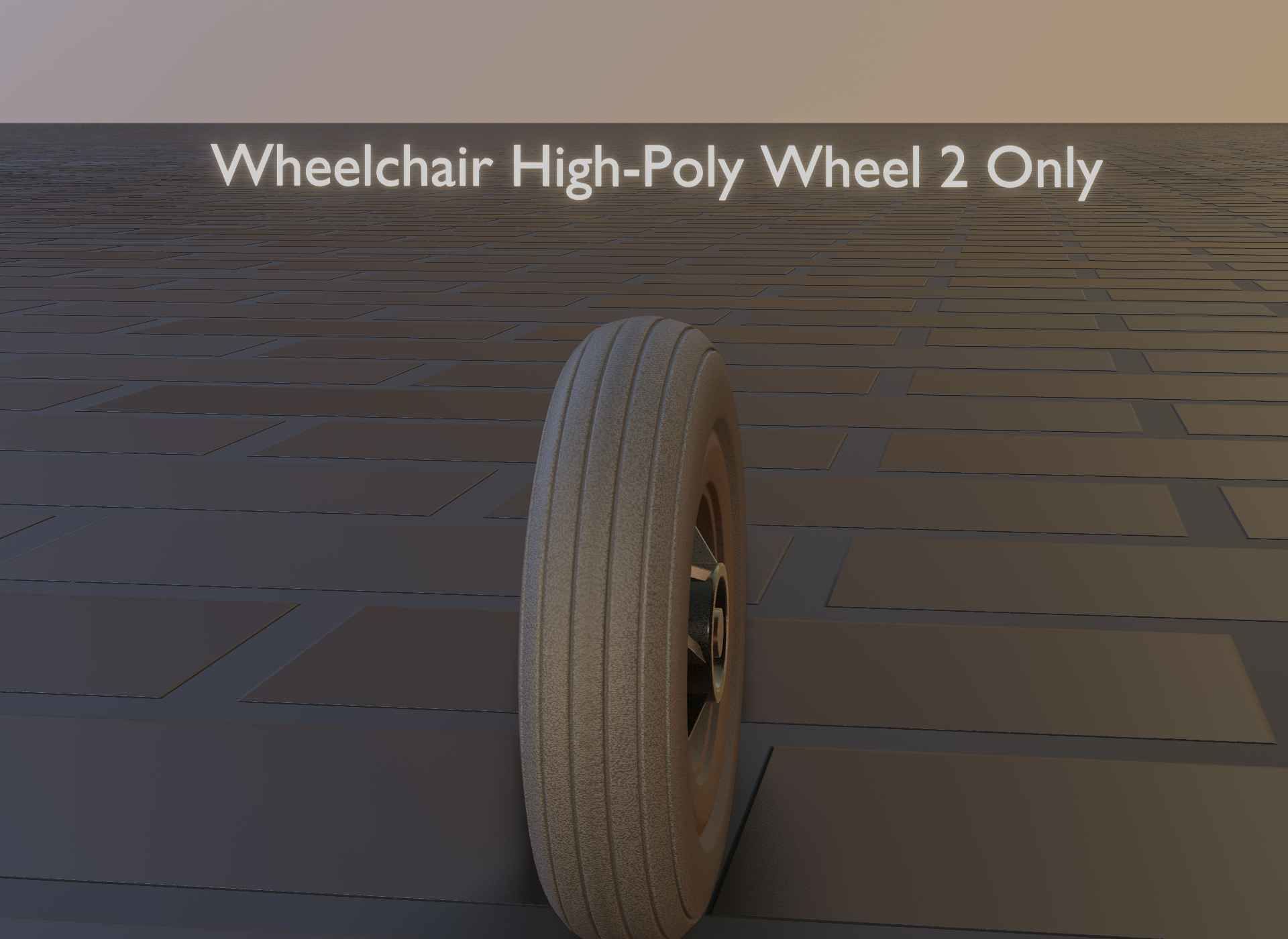 Wheelchair Wheel 2 Only with procedural PBR material 3D model | CGTrader