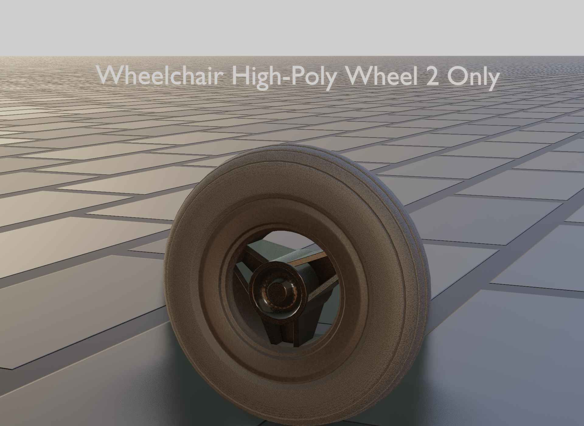 Wheelchair Wheel 2 Only with procedural PBR material 3D model | CGTrader
