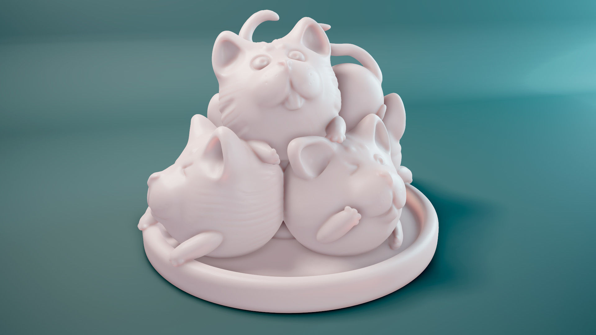 3D Print model - CUTE CATS 3D model 3D printable | CGTrader
