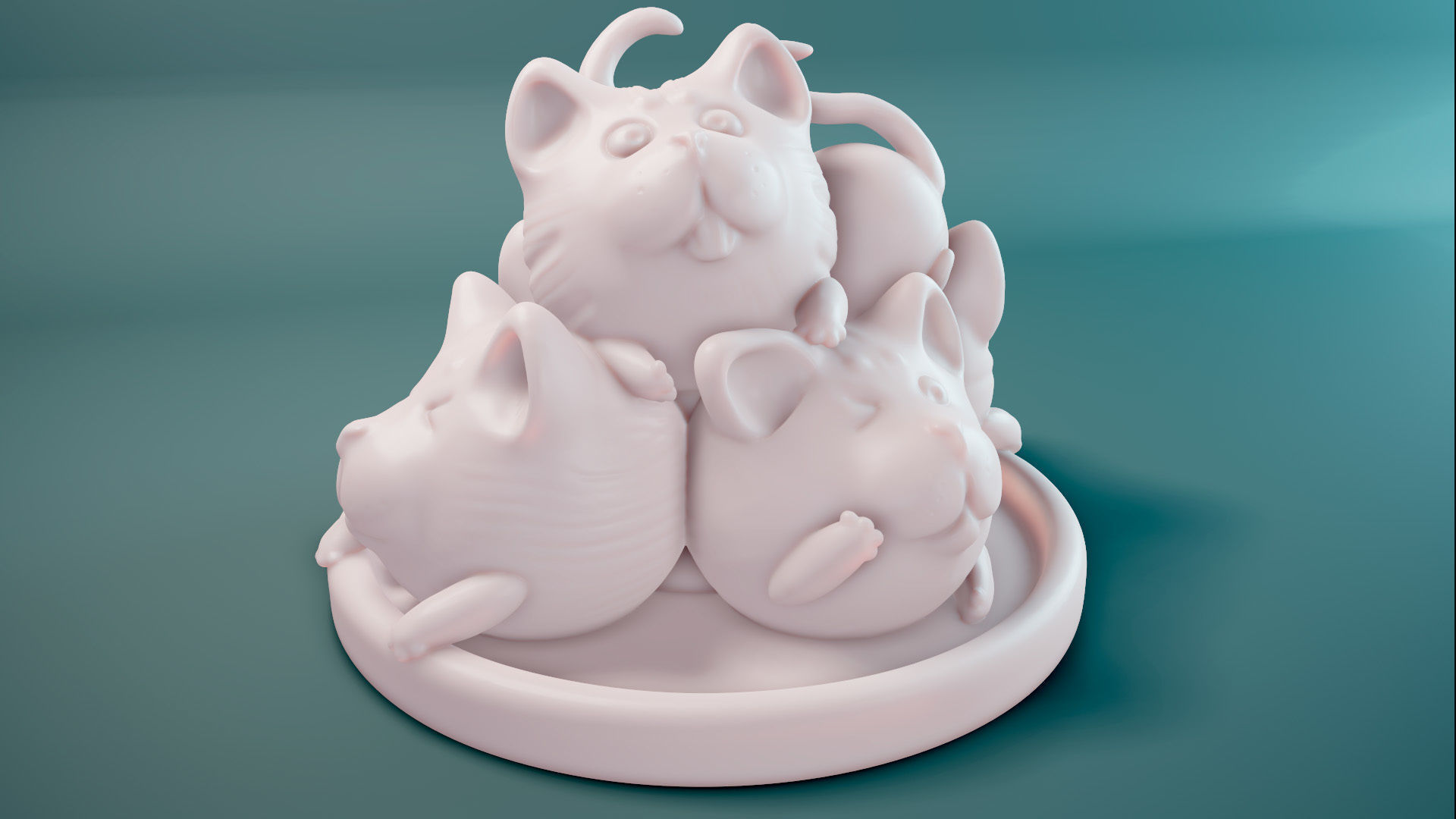 3D Print model - CUTE CATS 3D model 3D printable | CGTrader