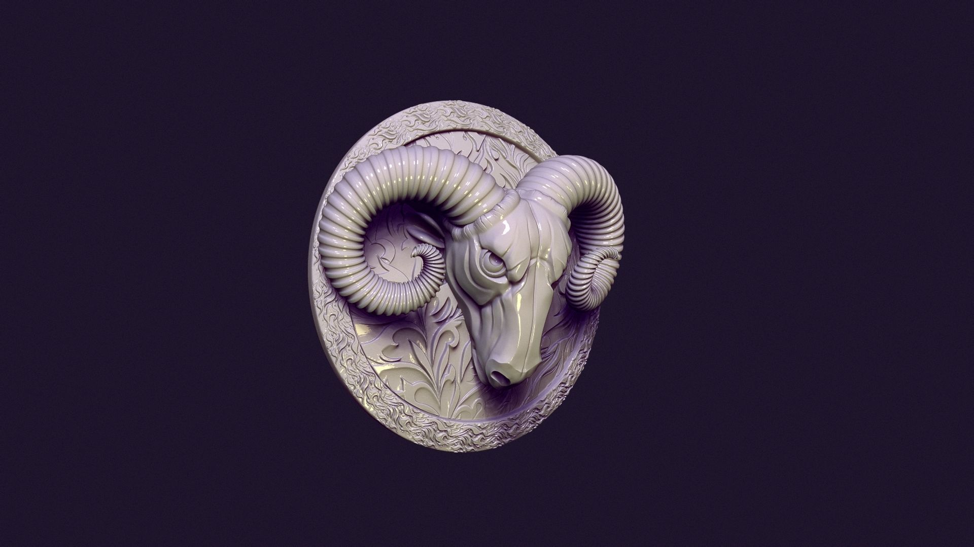 ARIES MEDALLION for casting 3D model 3D printable | CGTrader