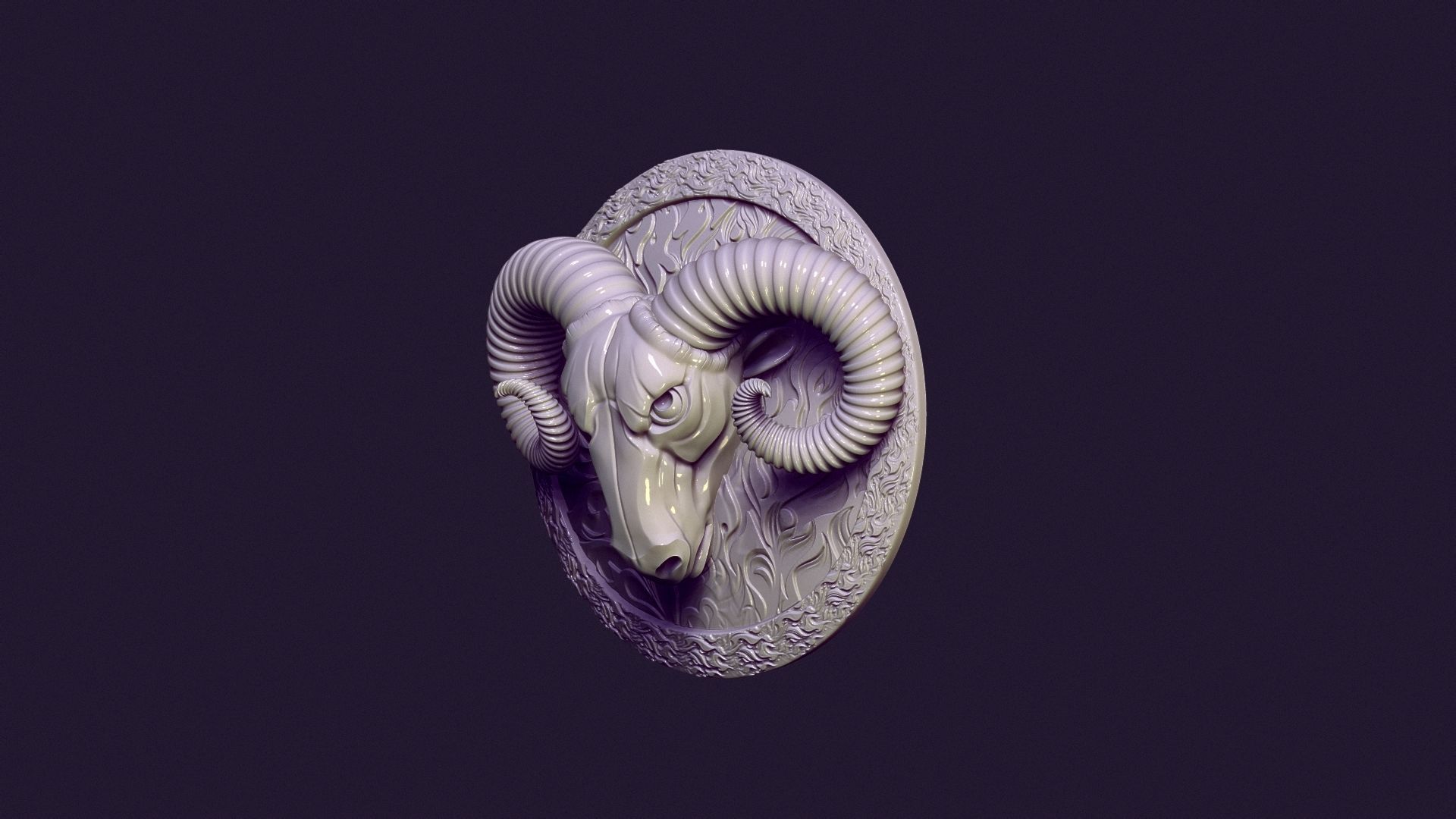 ARIES MEDALLION for casting 3D model 3D printable | CGTrader