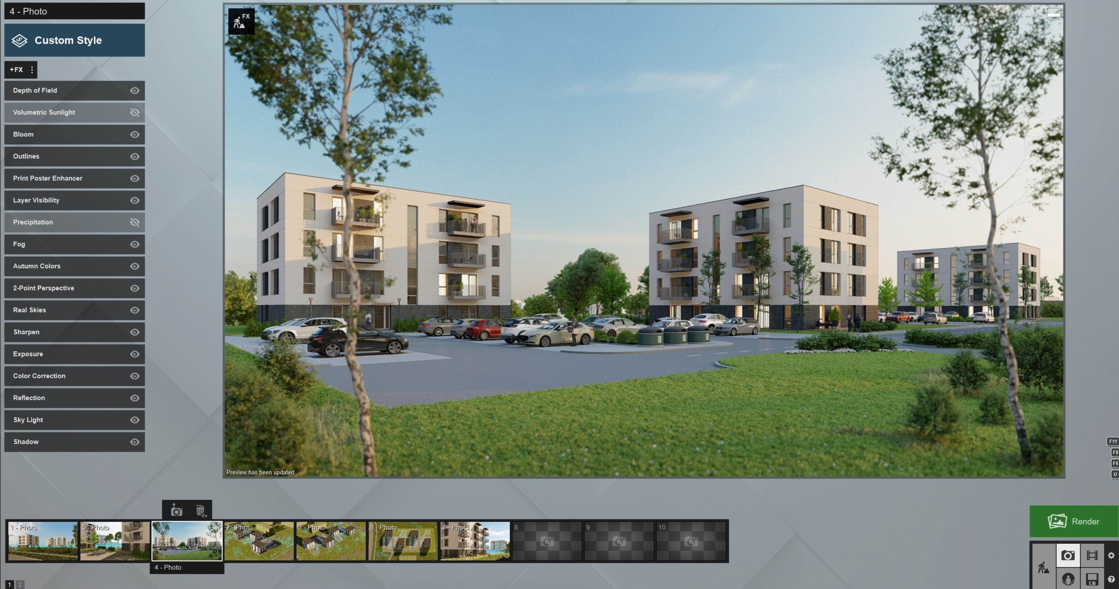 Apartment Building Lumion 12 Scene Plus Archicad Sketchup Models 3d