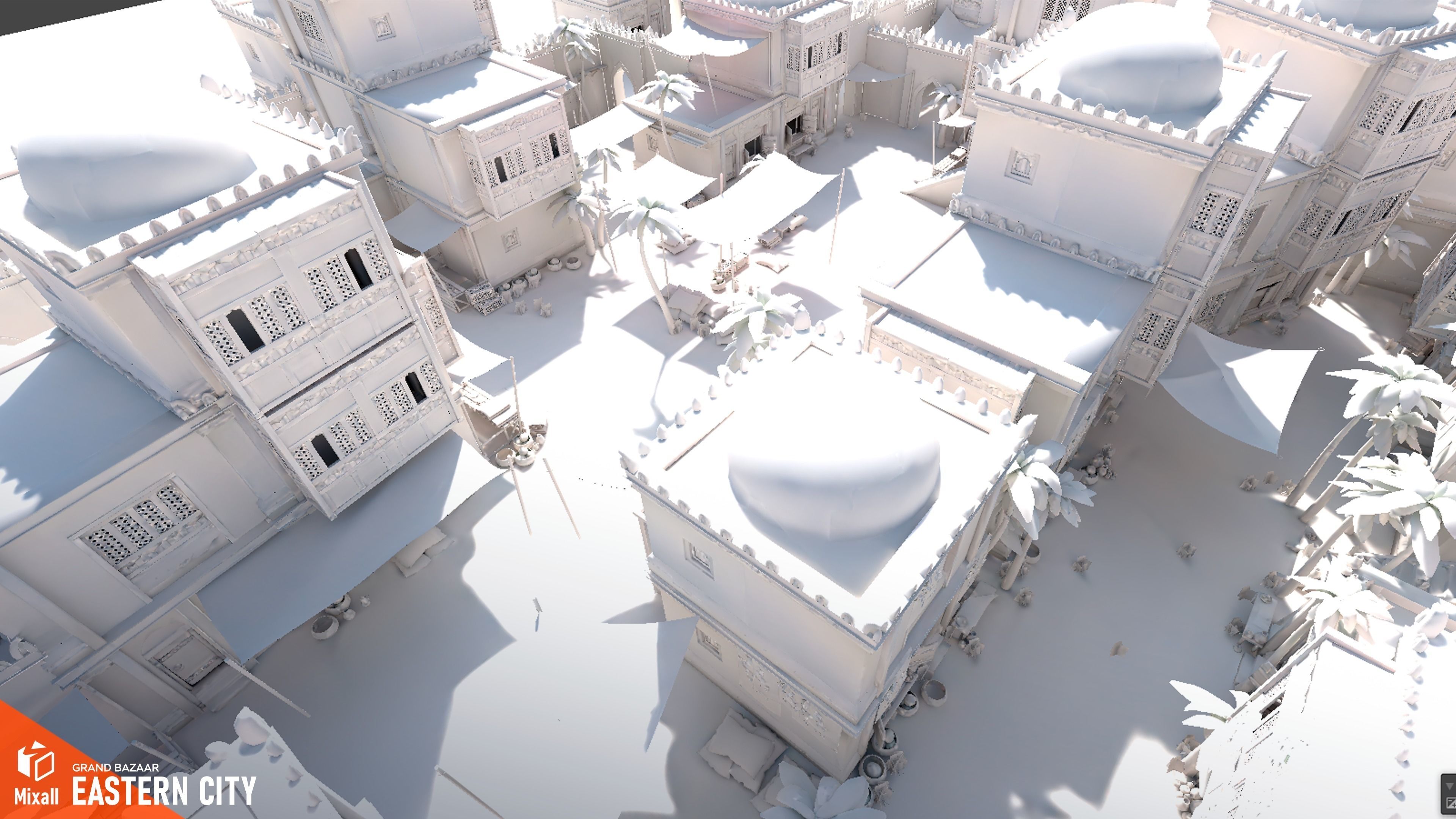 Eastern city - Grand bazaar 3D model | CGTrader