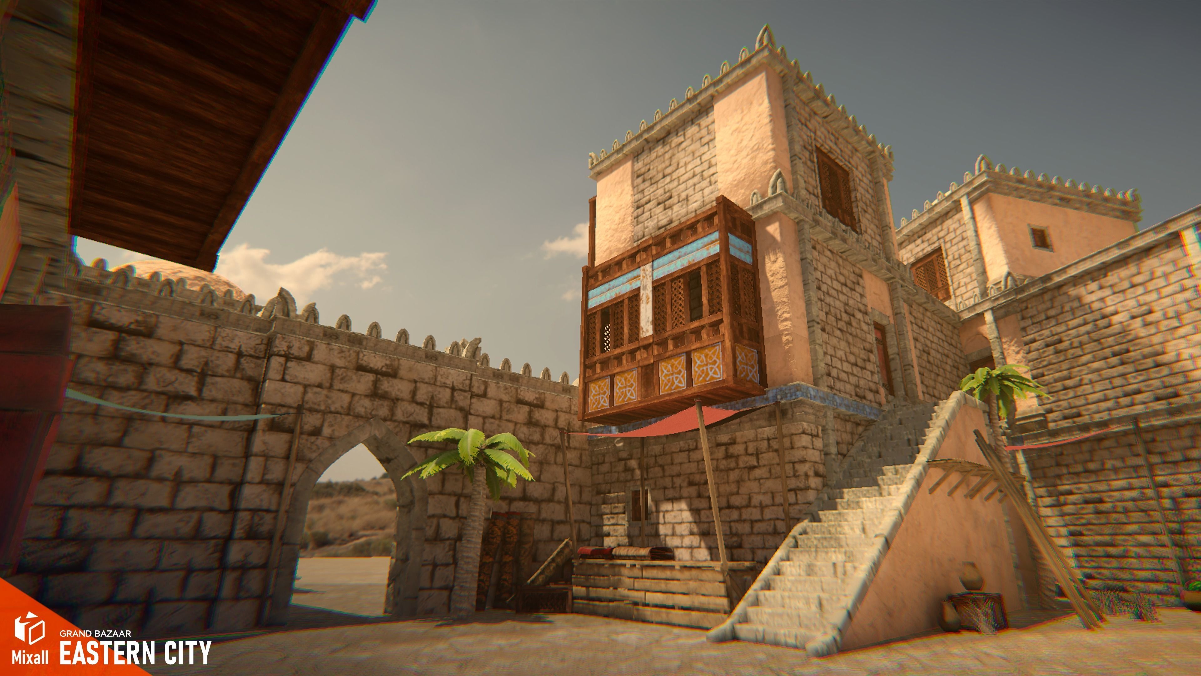 Eastern city - Grand bazaar 3D model | CGTrader