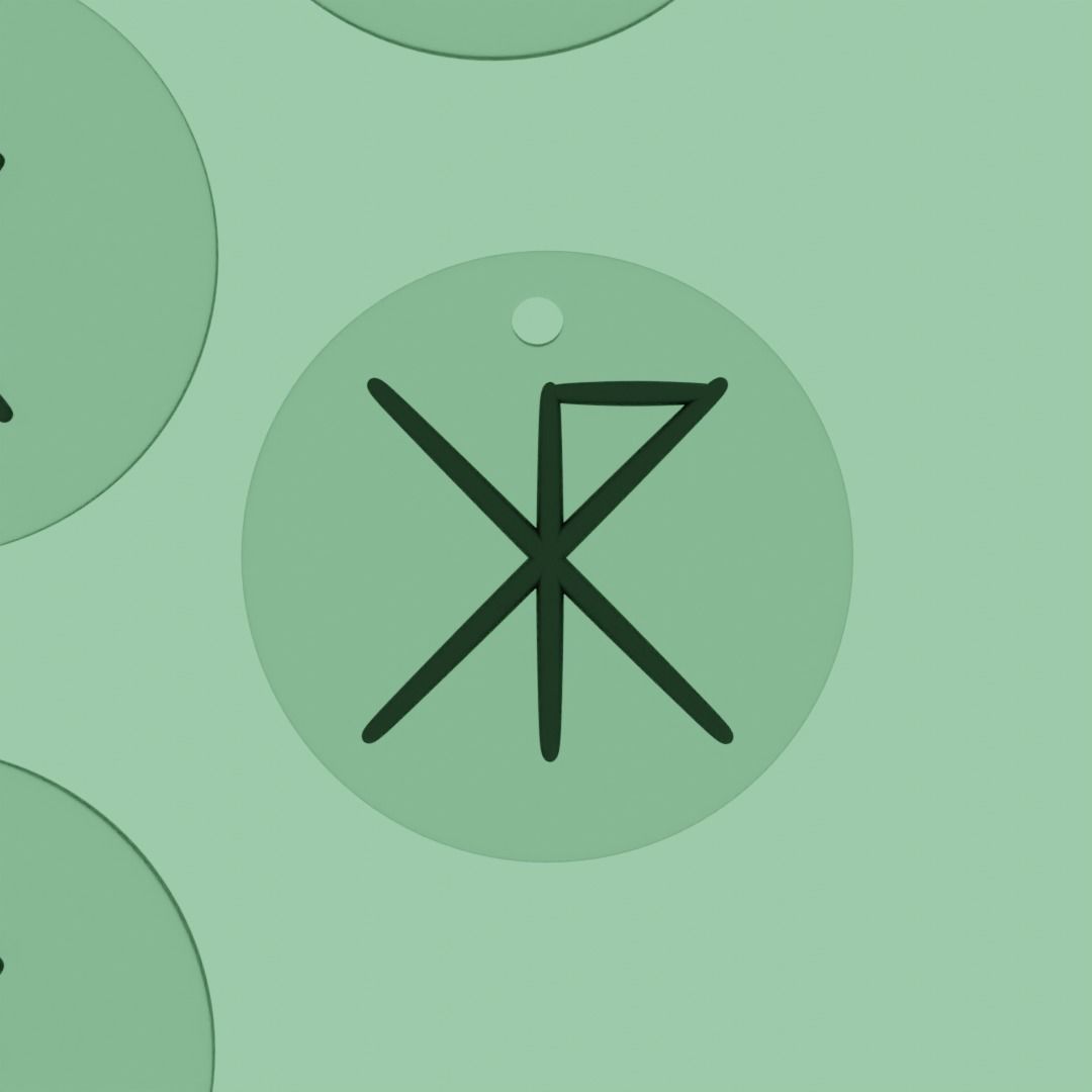 8 Viking Runes Keychain 3D Printable Model 3D model 3D printable | CGTrader