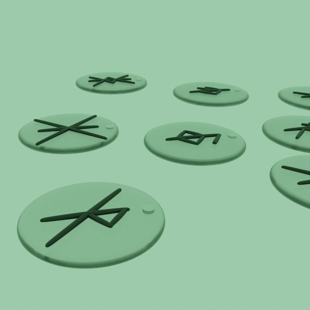 8 Viking Runes Keychain 3D Printable Model 3D model 3D printable | CGTrader