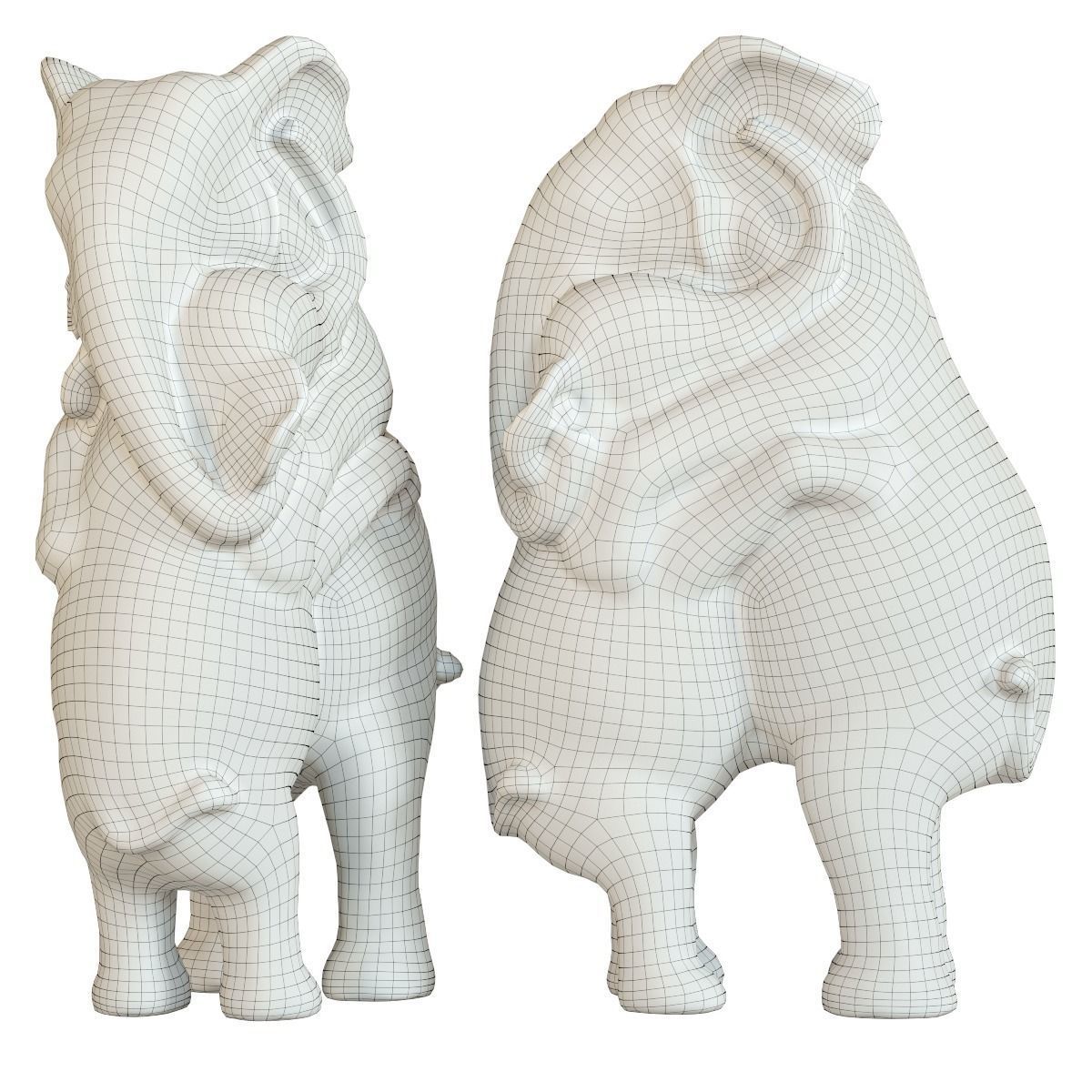 Deco Figurine Elephant Hug 3D model | CGTrader