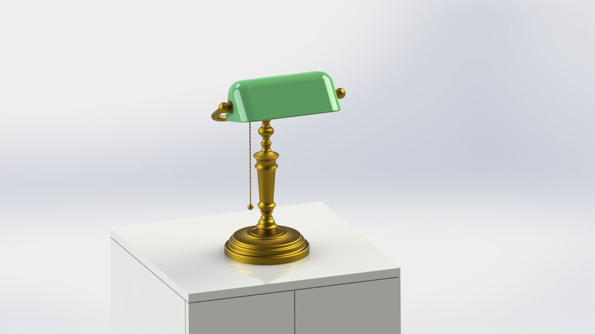 Classic Bankers Lamp Model A 3D model | CGTrader