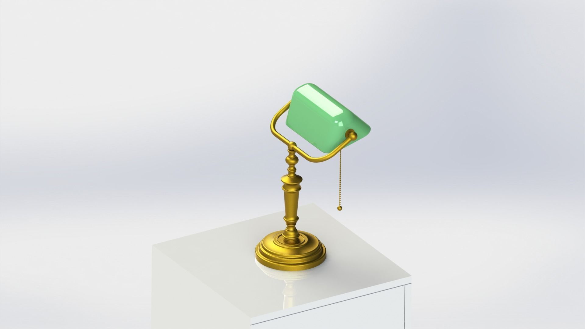 Classic Bankers Lamp Model A 3D model | CGTrader