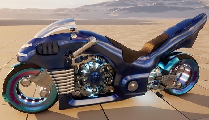Sci Fi Motorcycle 3D model | CGTrader