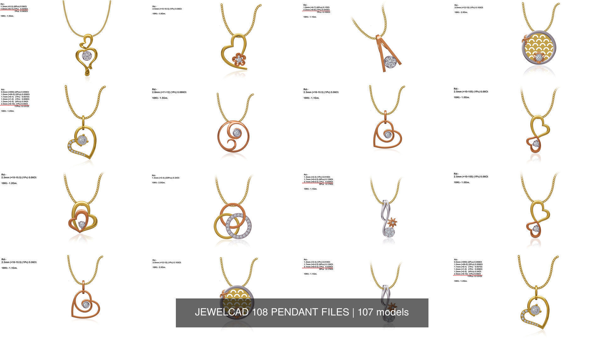 JEWELCAD 223 PENDANT FILES 3D Model Collection | CGTrader