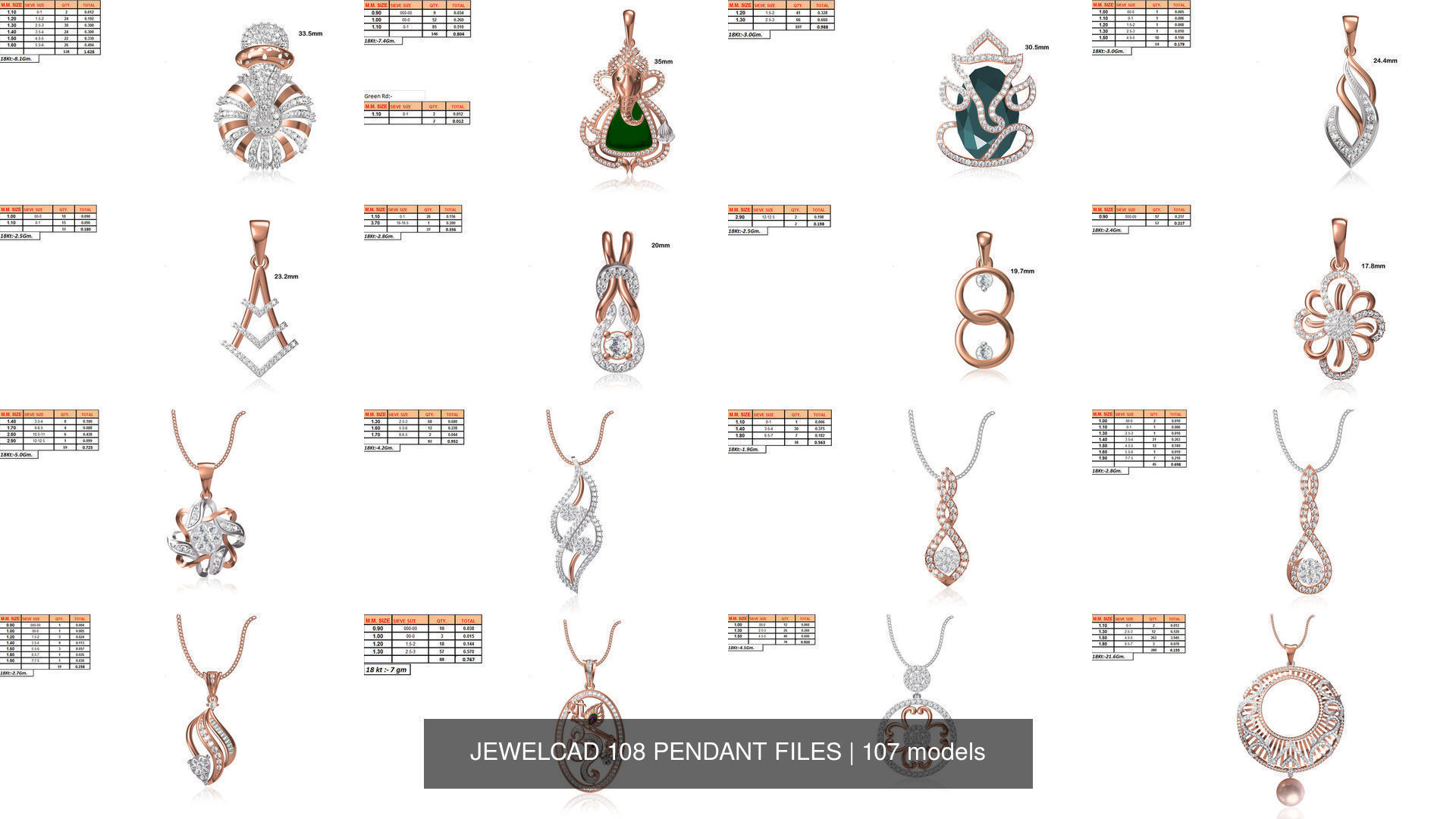 JEWELCAD 223 PENDANT FILES 3D Model Collection | CGTrader