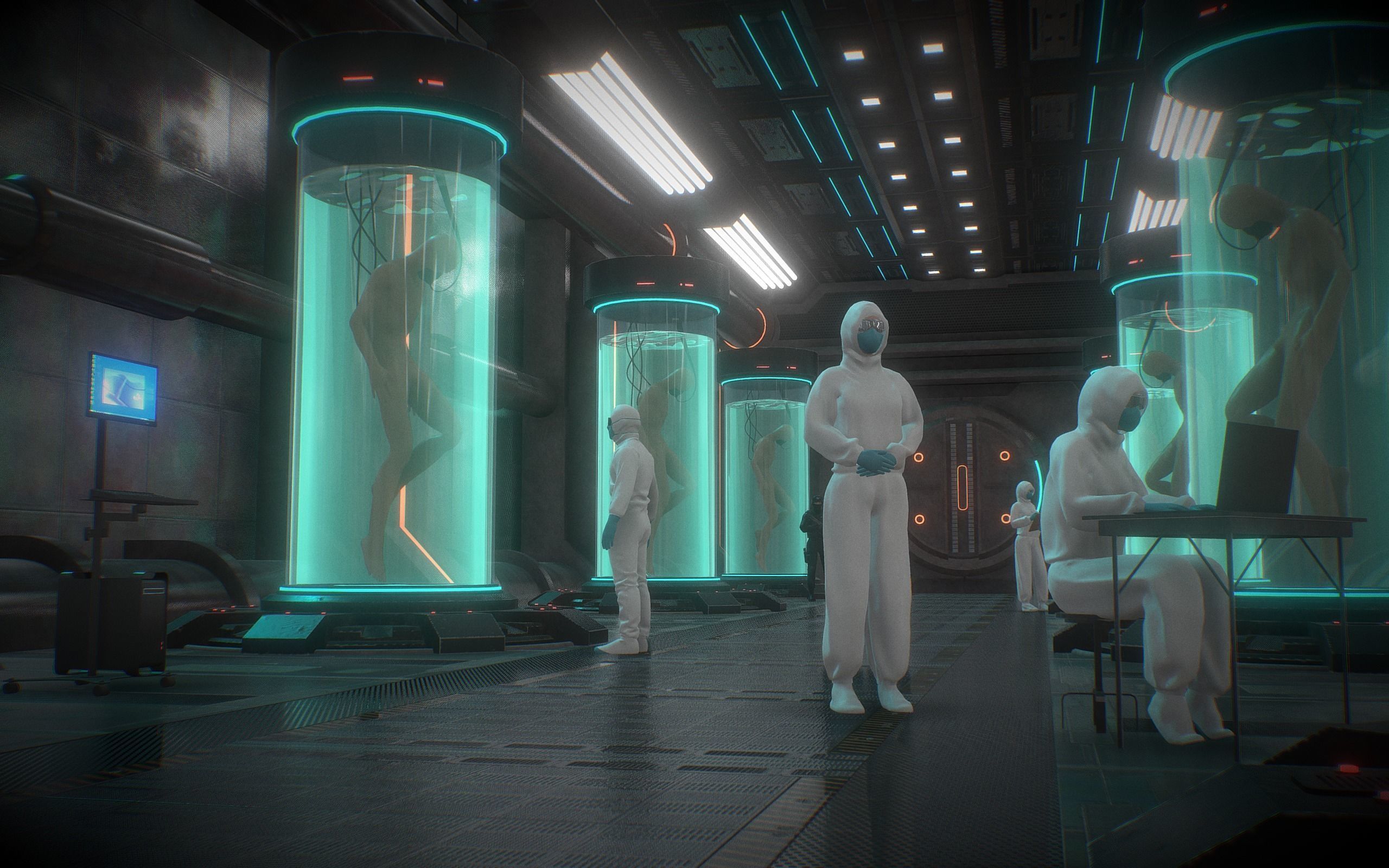 3D model Clone Human Sleep Module Lab VR / AR / low-poly | CGTrader