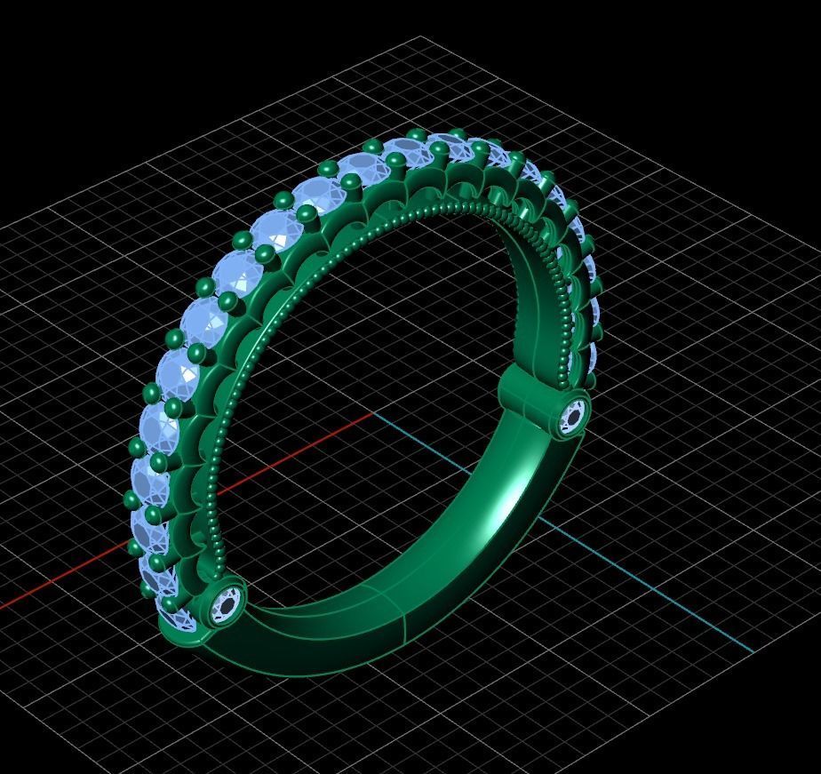 Scalloped design band 3D model 3D printable | CGTrader