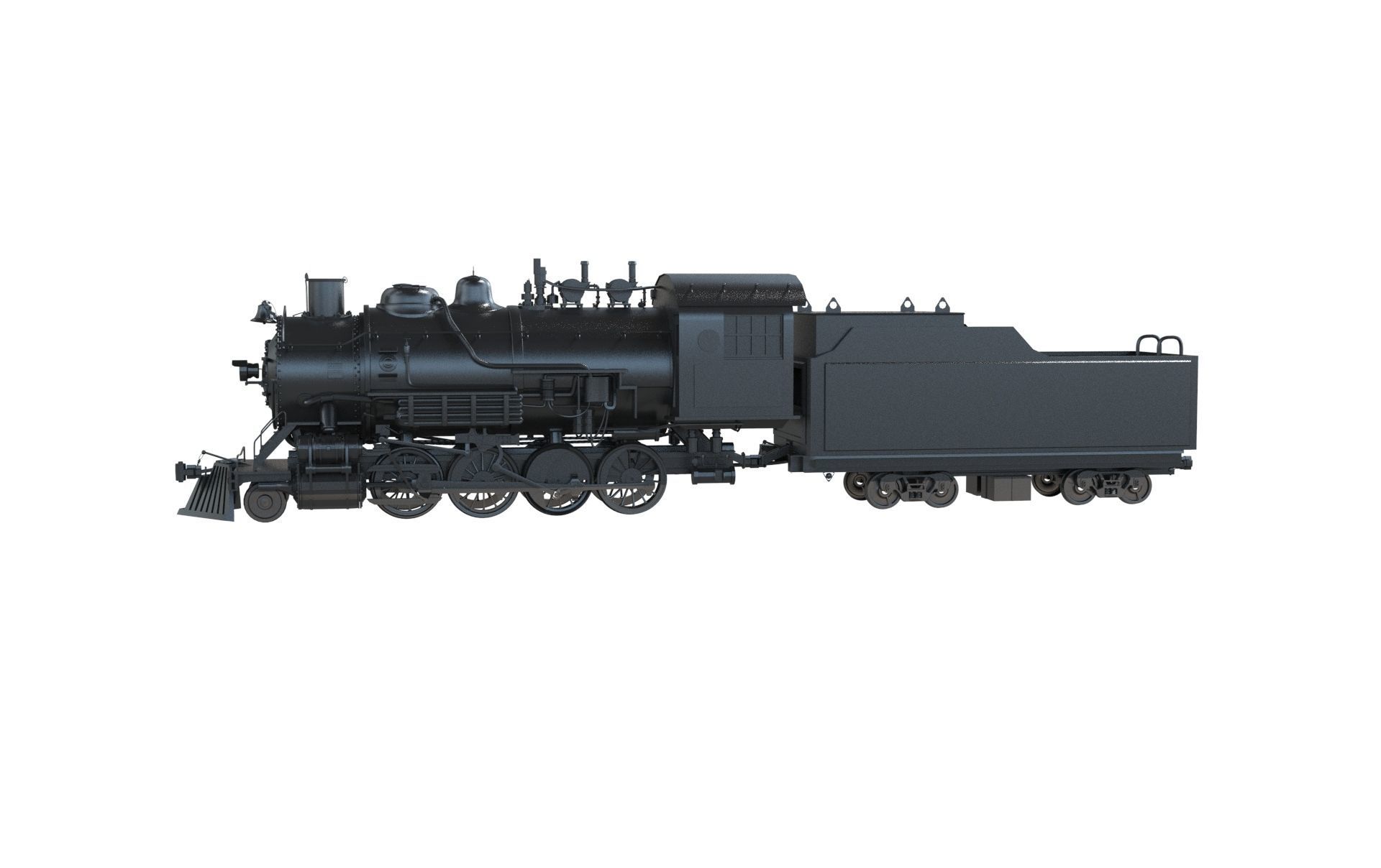 Steam locomotive 3D model old train 3D model | CGTrader