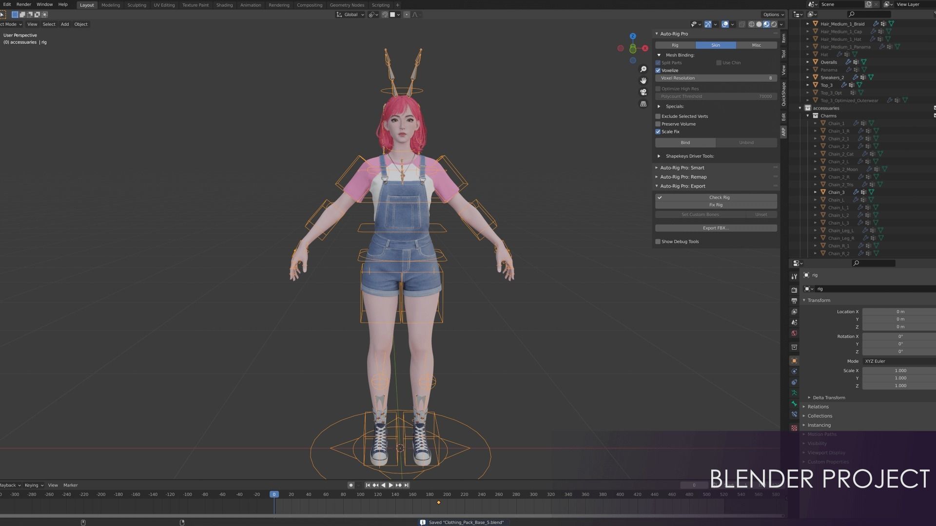 3D model Casual Wear Girls Pack 2-Streetwear Realistic Stylized ...