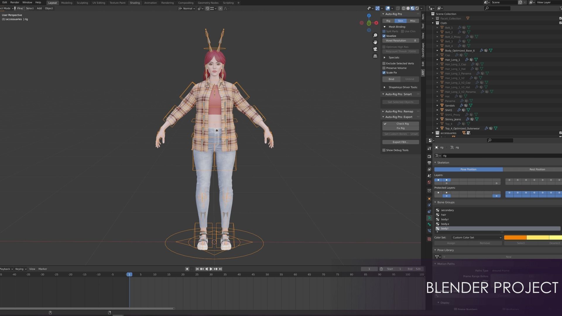 3D model Casual Wear Girls Pack 2-Streetwear Realistic Stylized ...