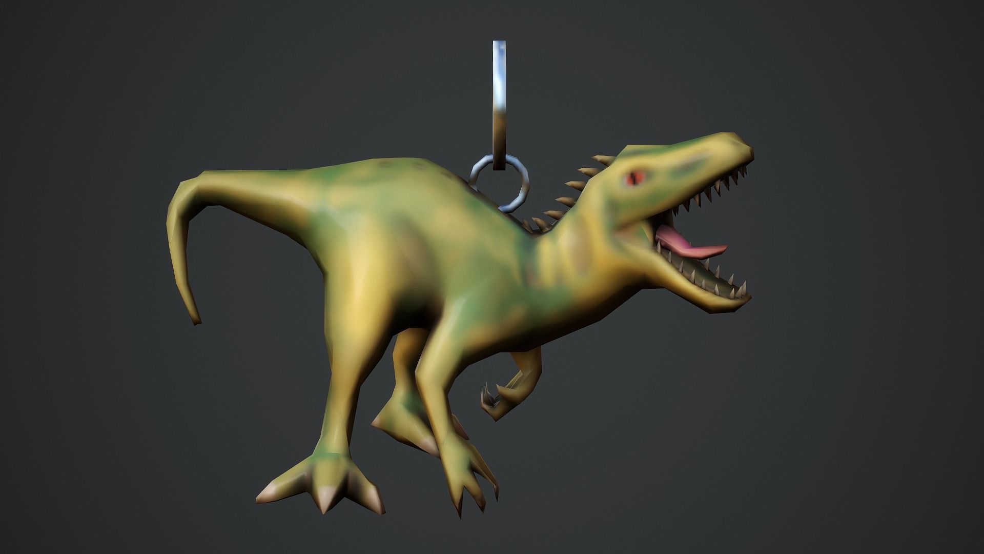 3D model TRex Dinosaur Weapon Charm - Low Poly Game Ready VR / AR / low ...