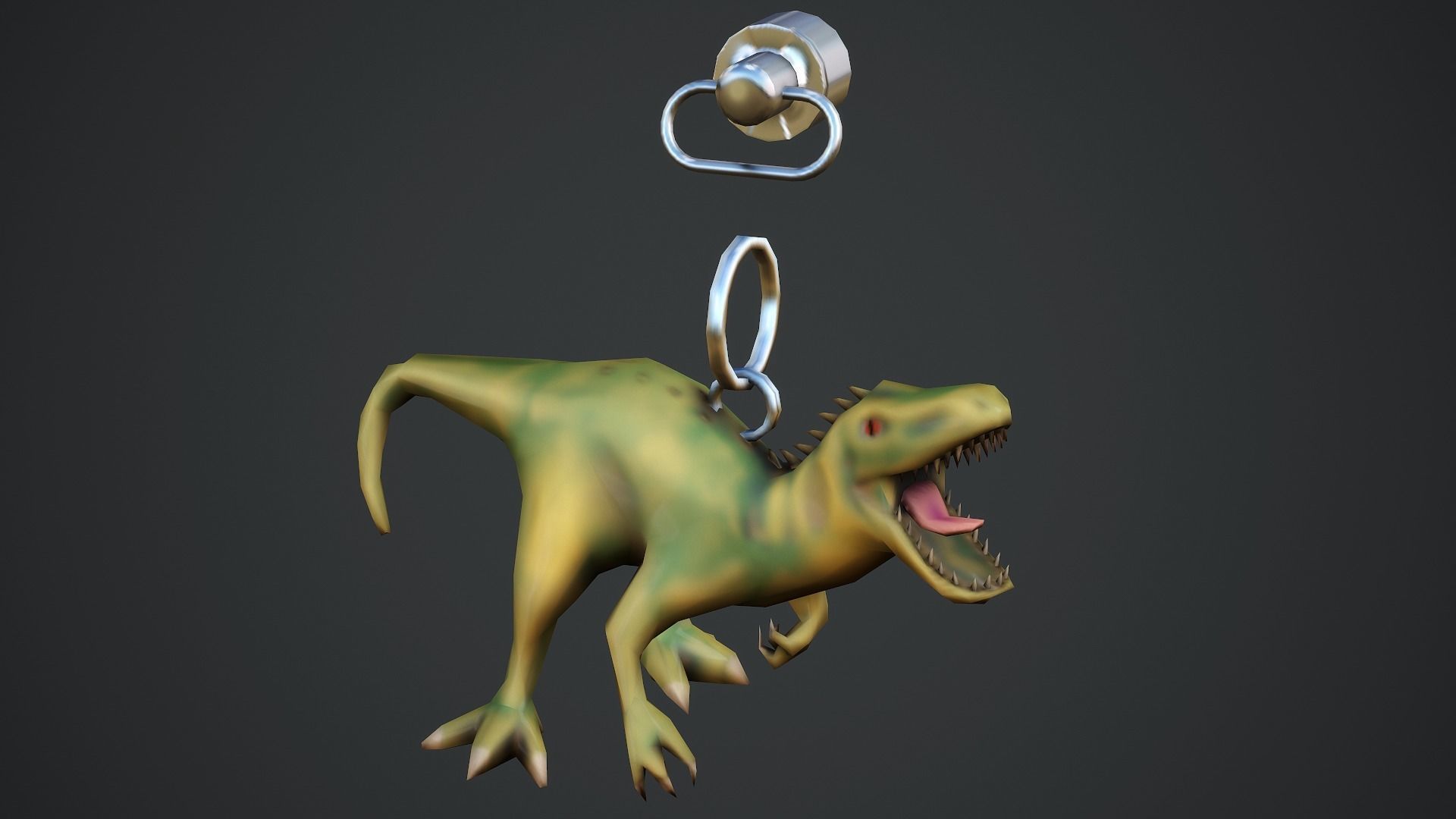 3D model TRex Dinosaur Weapon Charm - Low Poly Game Ready VR / AR / low ...