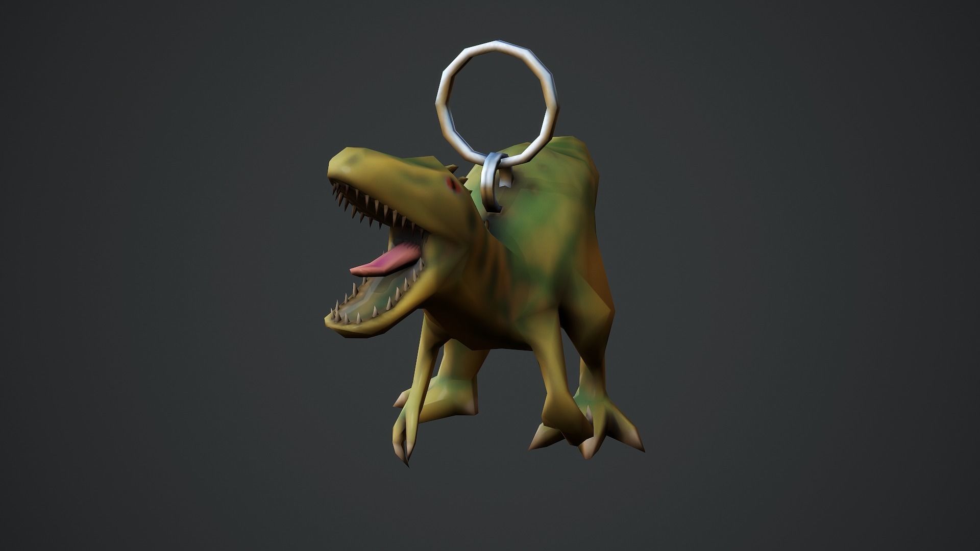 3D model TRex Dinosaur Weapon Charm - Low Poly Game Ready VR / AR / low ...