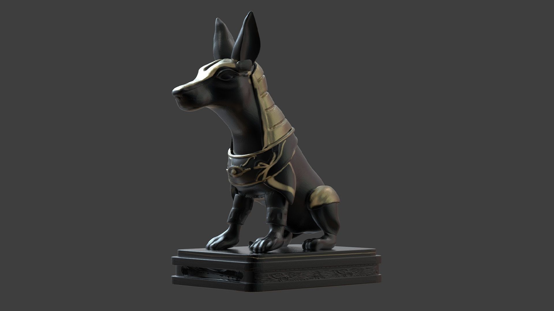 Anubis Statue 3D model 3D printable | CGTrader