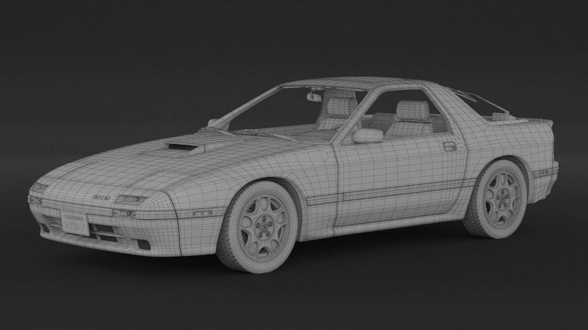 Mazda RX-7 FC3S S4 3D model | CGTrader