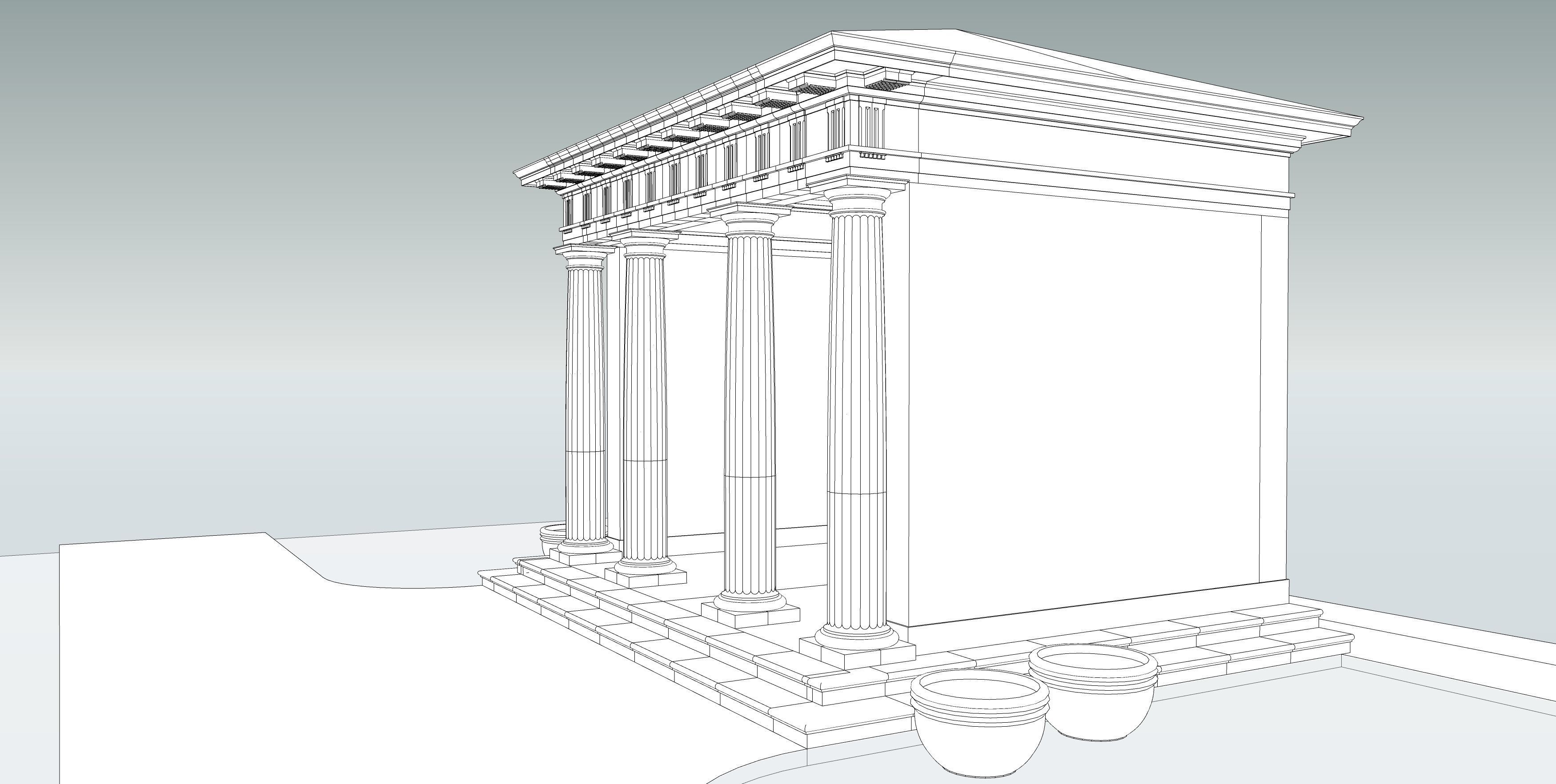 gazebo Doric column 3D model | CGTrader